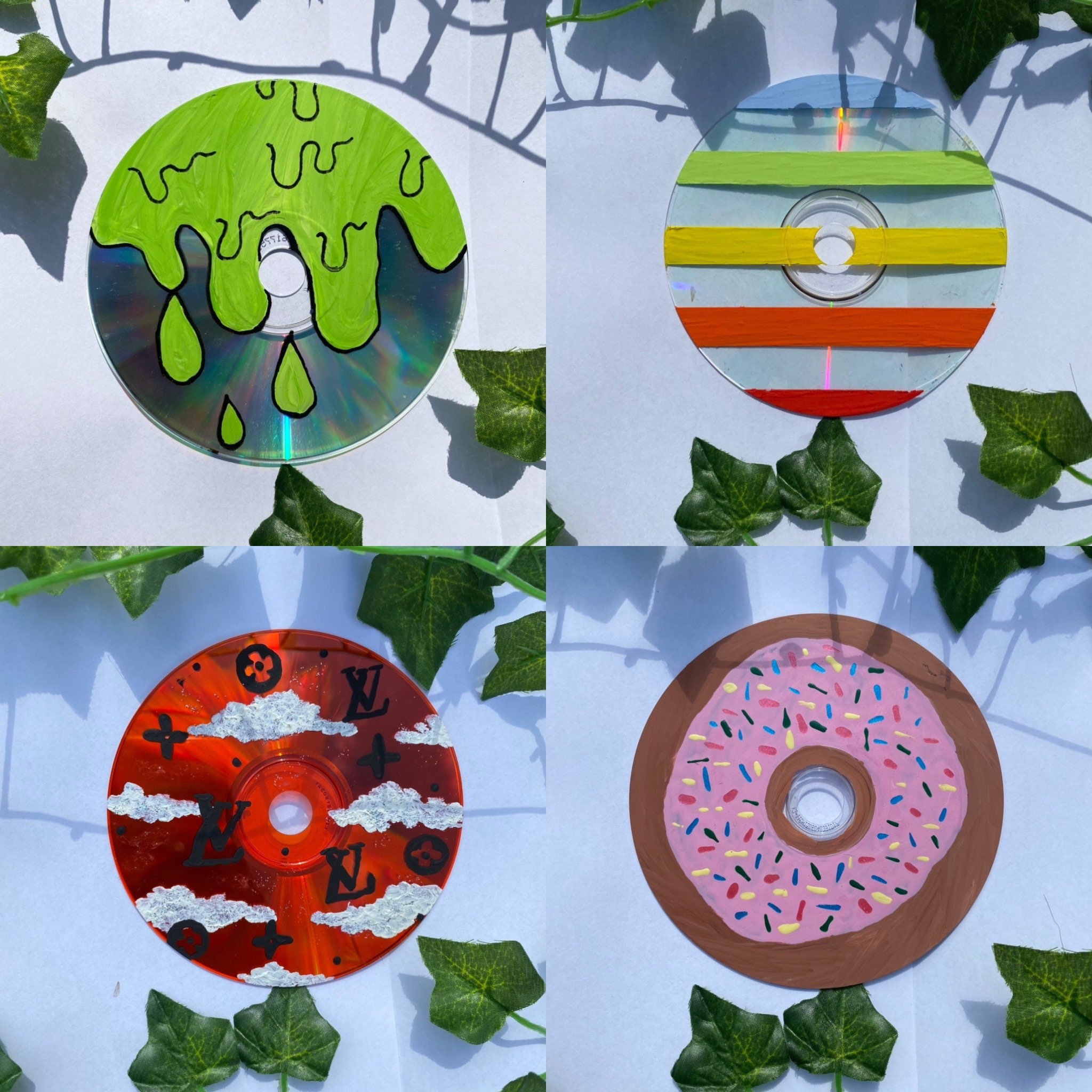CDs pintados a mano con varios motivos - Etsy México