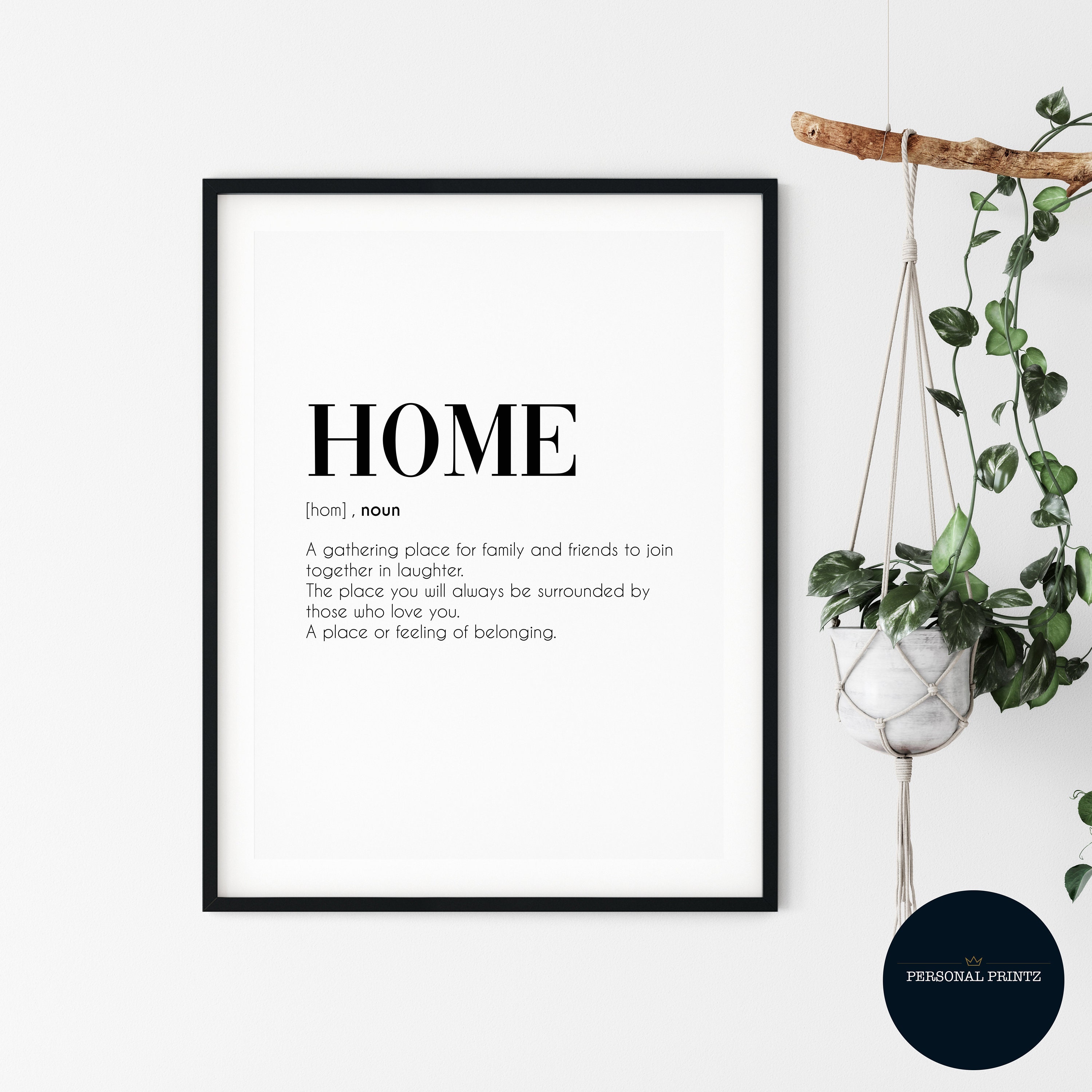 Digital download: Home definition print Printable Art | Etsy
