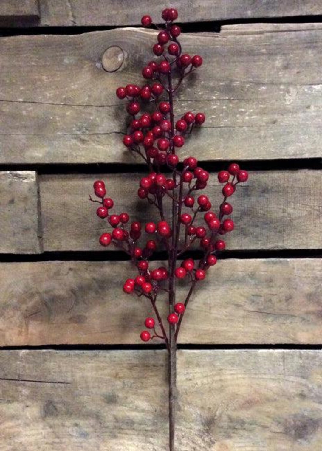 Red Berries for Wreath, 25" Red Berry Spray, Outdoor Berry Spray ...