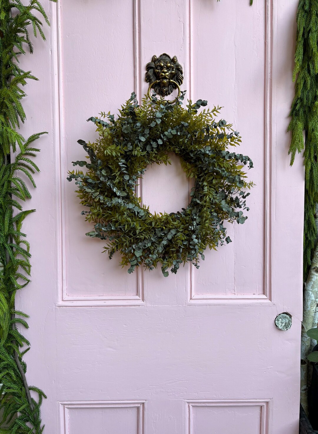 Preserved Eucalyptus Wreath, Eucalyptus and Ruscus Wreath, Preserved ...