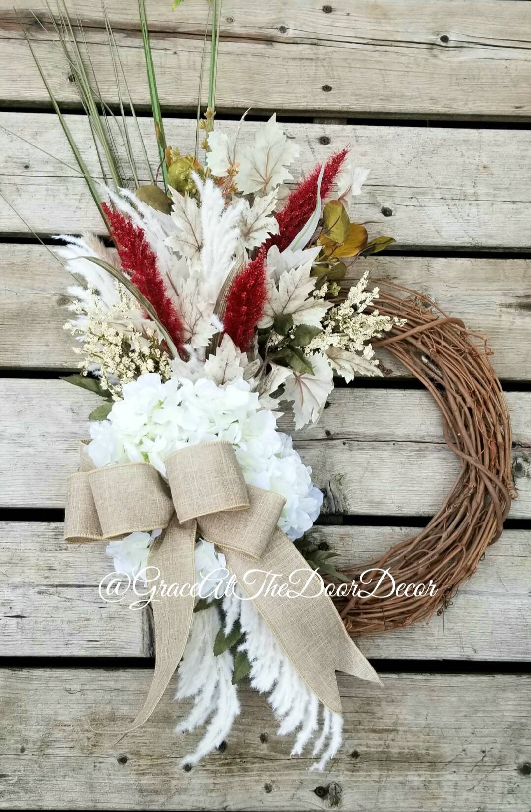 Beige Fall Wreath, Harvest Wreath, Wreath for Fall, Neutral Fall Wreath ...