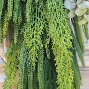 Mixed Greenery Winter Teardrop Swag, Norfolk Pine Teardrop Wreath ...