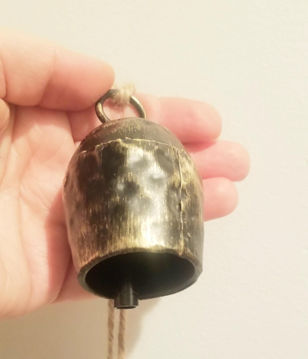 Rustic Cow Bells, Antique Gold Metal Bells, Hammered Cow Bells ...