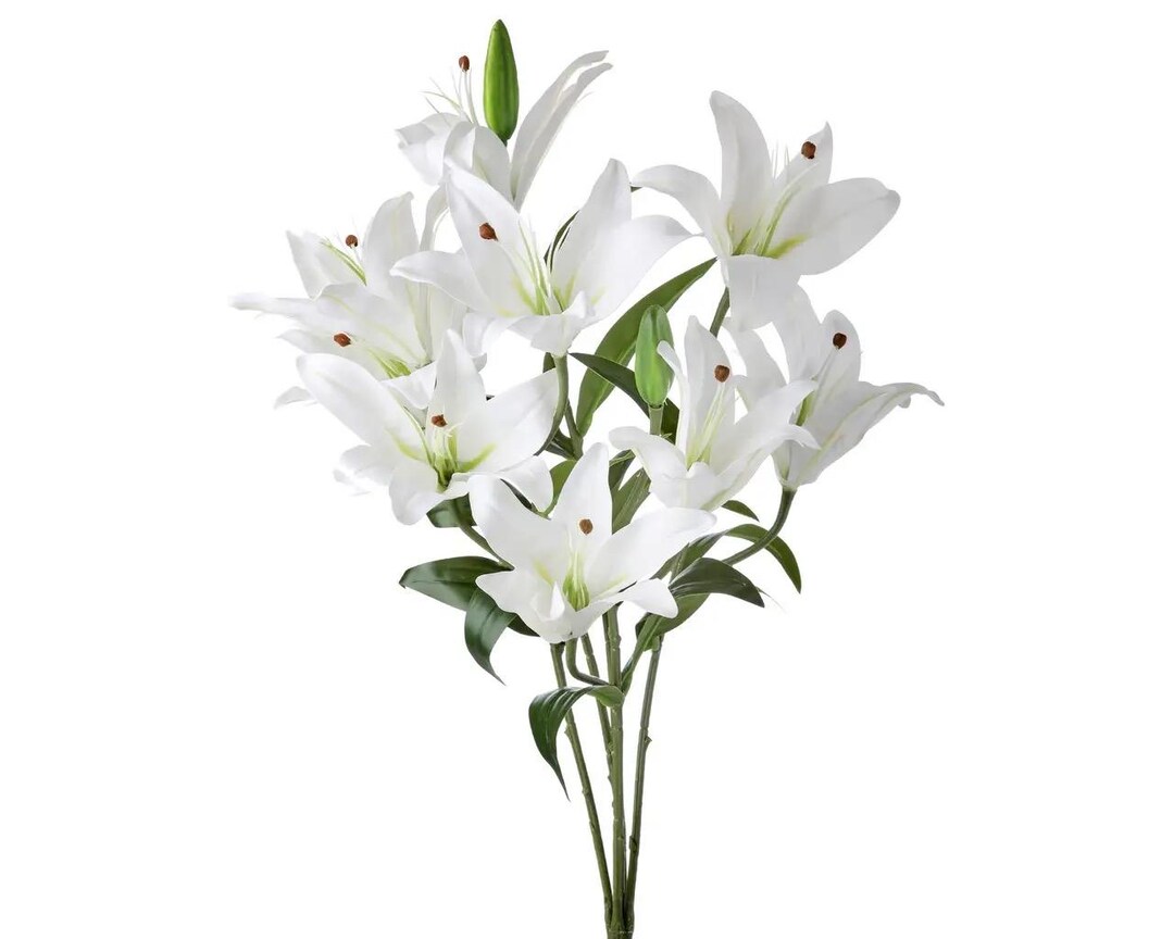 Real Touch White Lily, 20” Pink Easter Lily Bush, Real Touch Spring ...