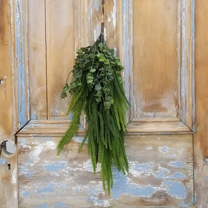 Mixed Greenery Winter Teardrop Swag, Norfolk Pine Teardrop Wreath ...