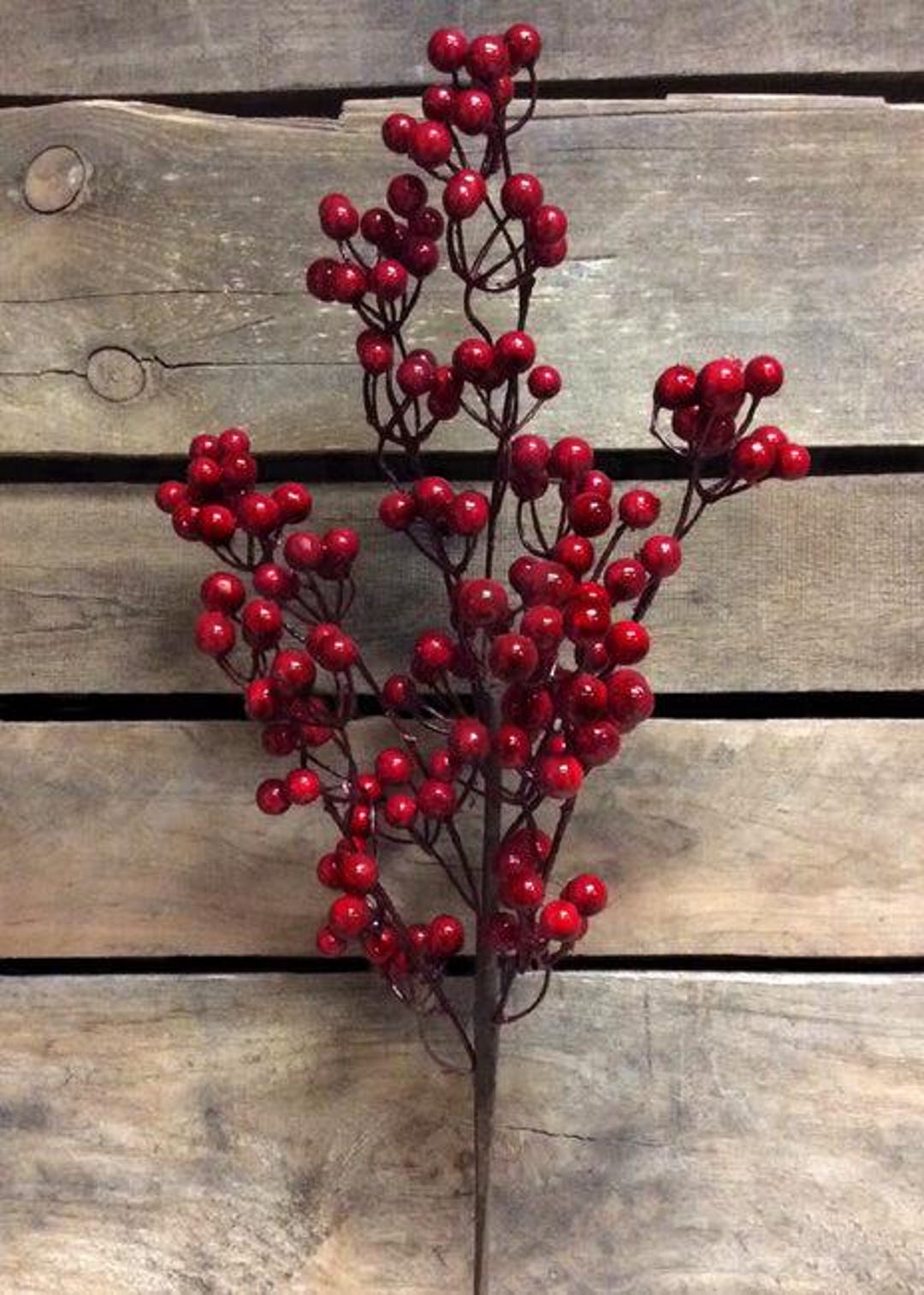 Red Berries for Wreath, 24" Red Berry Stem, Berry Stem, Berry Spray ...