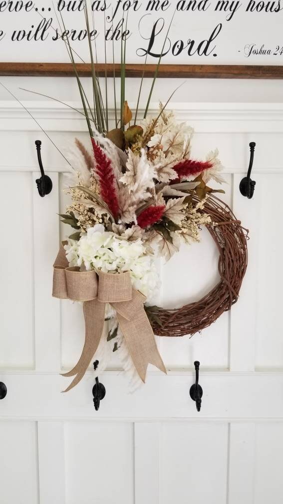 Beige Fall Wreath Harvest Wreath Wreath for Fall Neutral - Etsy