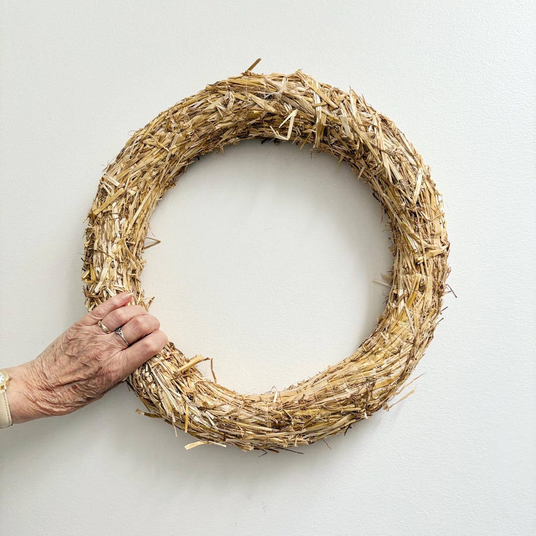 Straw Wreath Base 14”, Wreath Base, DIY Wreath, Natural Straw Wreath ...