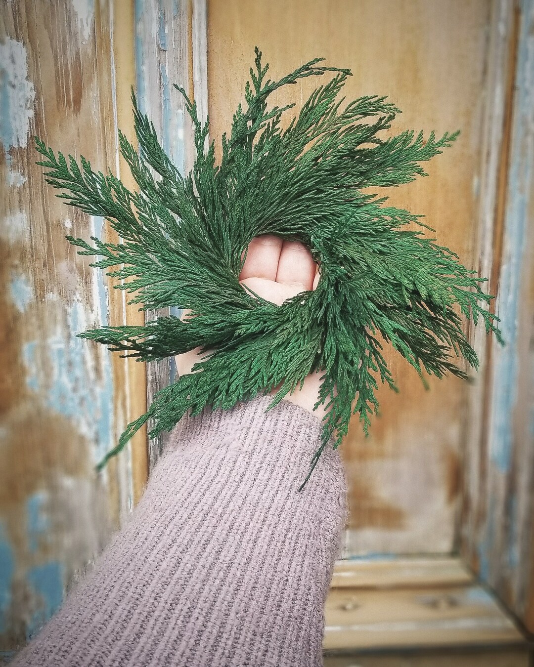 Mini Cedar Wreath Table Place Settings Tea Light Holder - Etsy