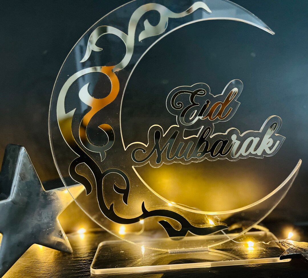 Decorative Stand eid Mubarak, Various Colors, Acrylic, Islamic ...