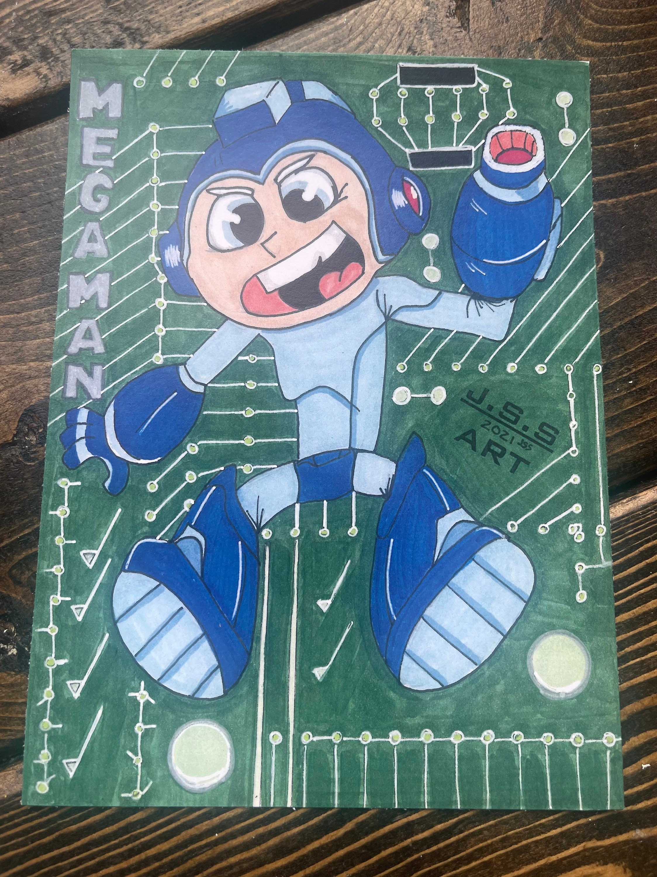 Mega Man 5x7 Print - Etsy