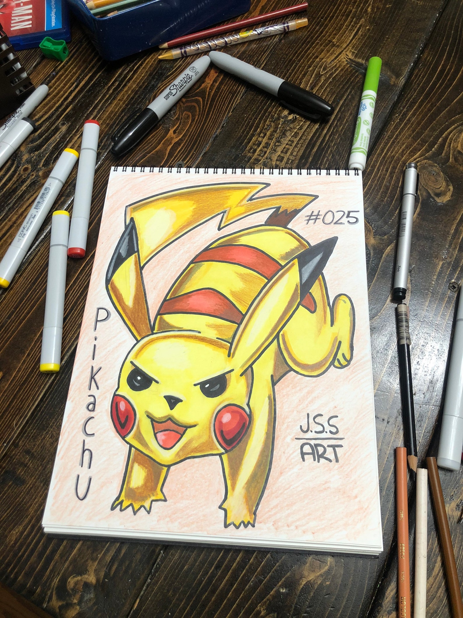 Pikachu original Illustration - Etsy