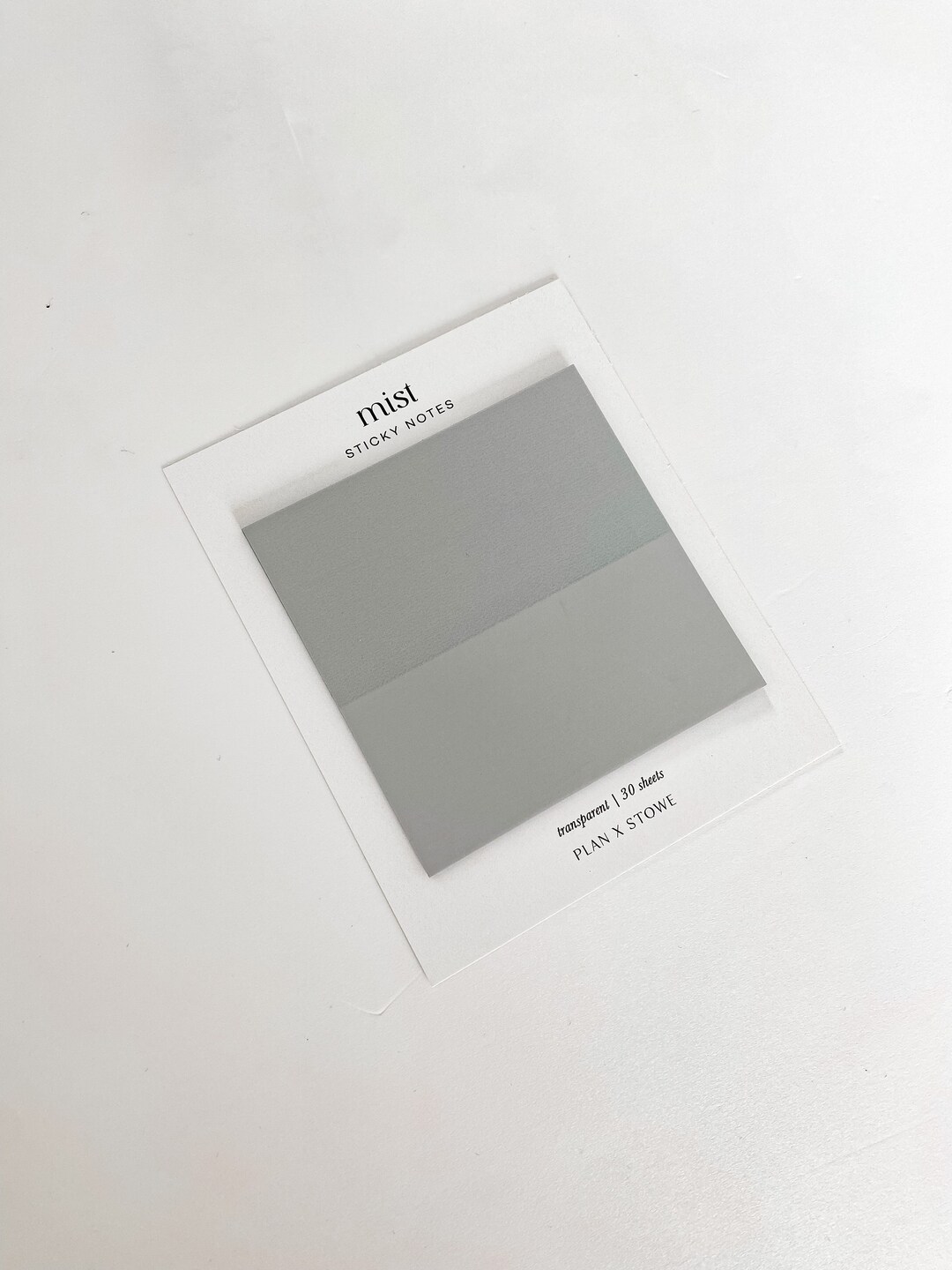 Transparent Sticky Notes in MIST, Minimal Stationery, Planner ...