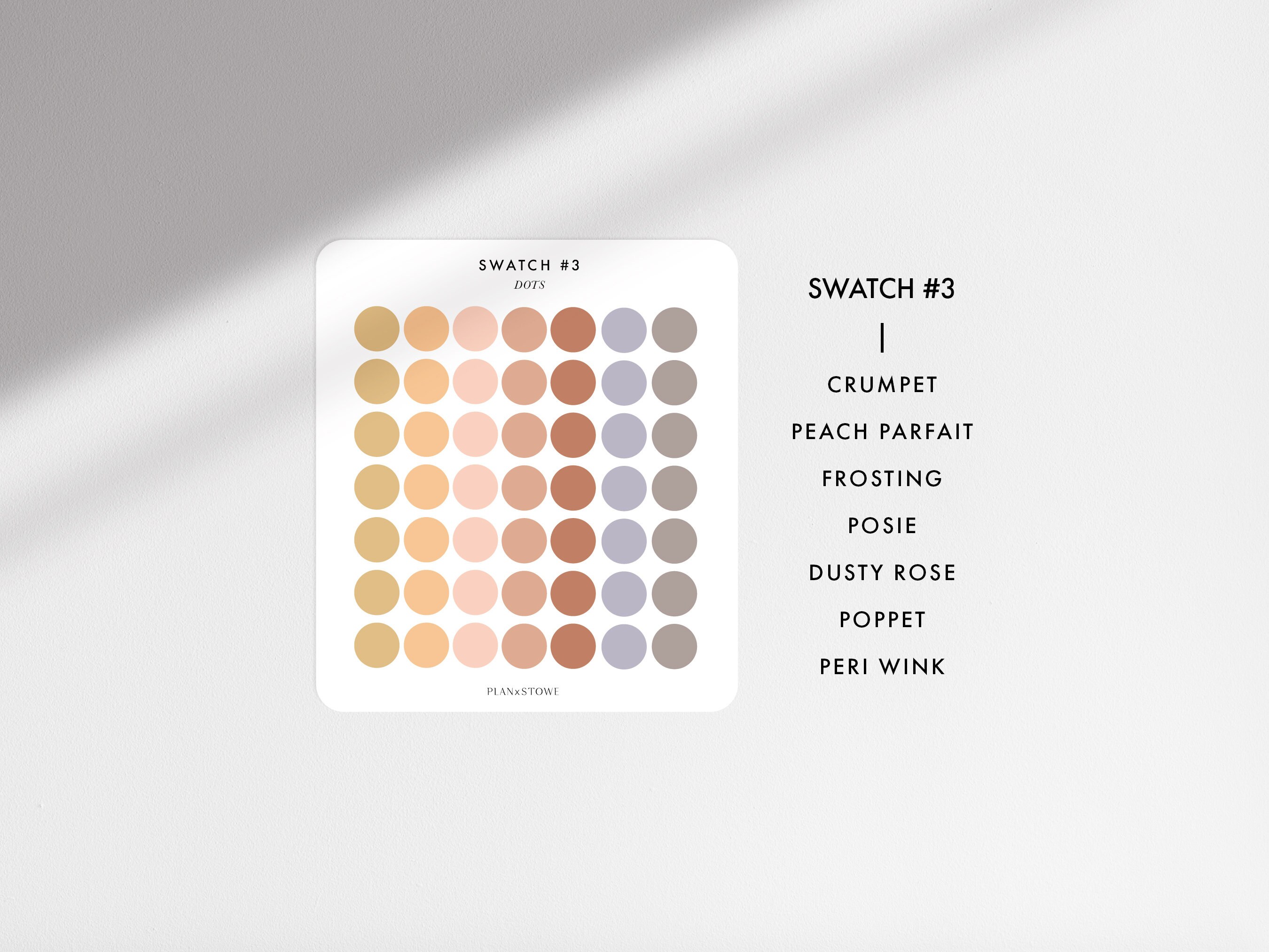 Transparent Stickers SWATCH DOTS Planner Stickers Dot - Etsy