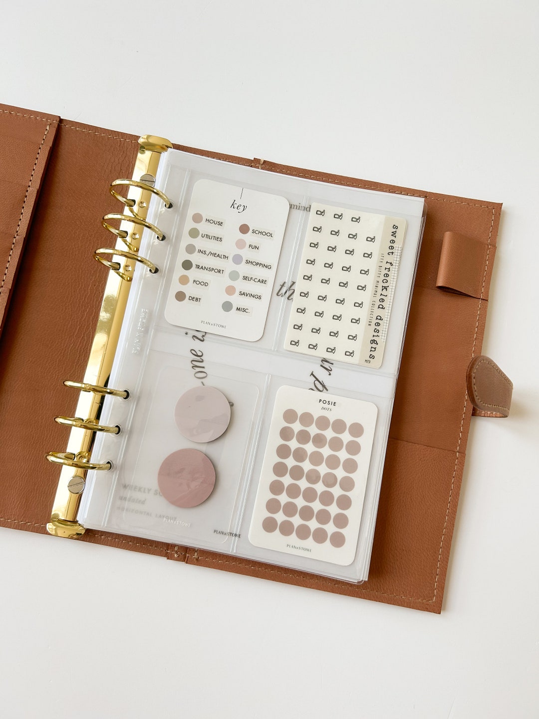A5 Clear Card Holder | 4 Pocket Jelly Planner Insert | PVC Pocket for ...