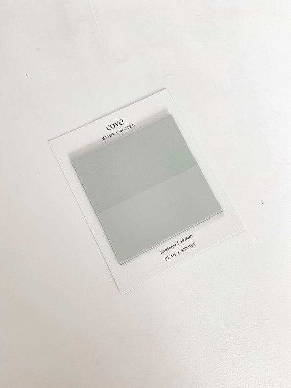 Transparent Sticky Notes in COVE Minimal Stationery Planner - Etsy