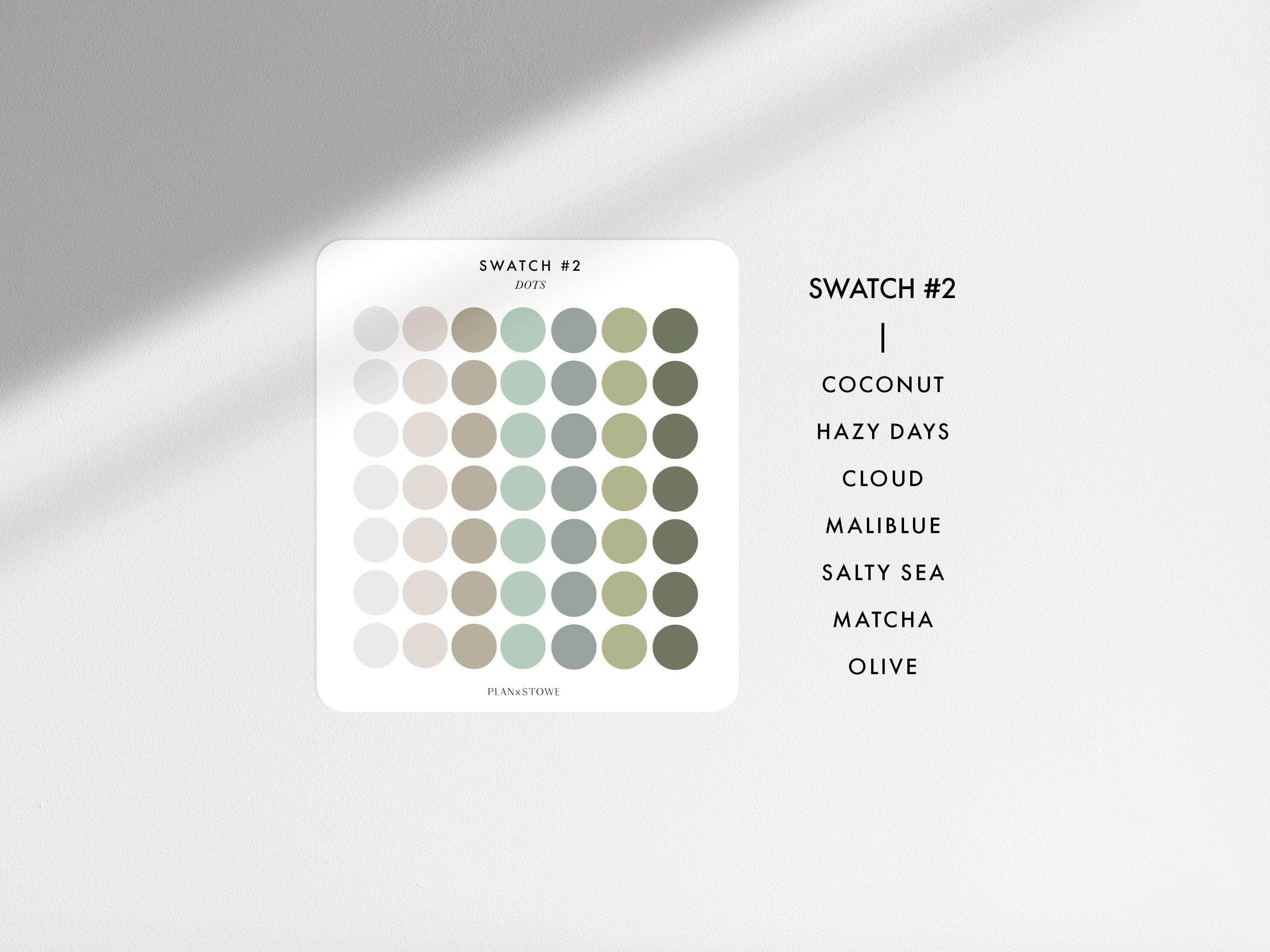 Transparent Stickers SWATCH DOTS Planner Stickers Dot - Etsy