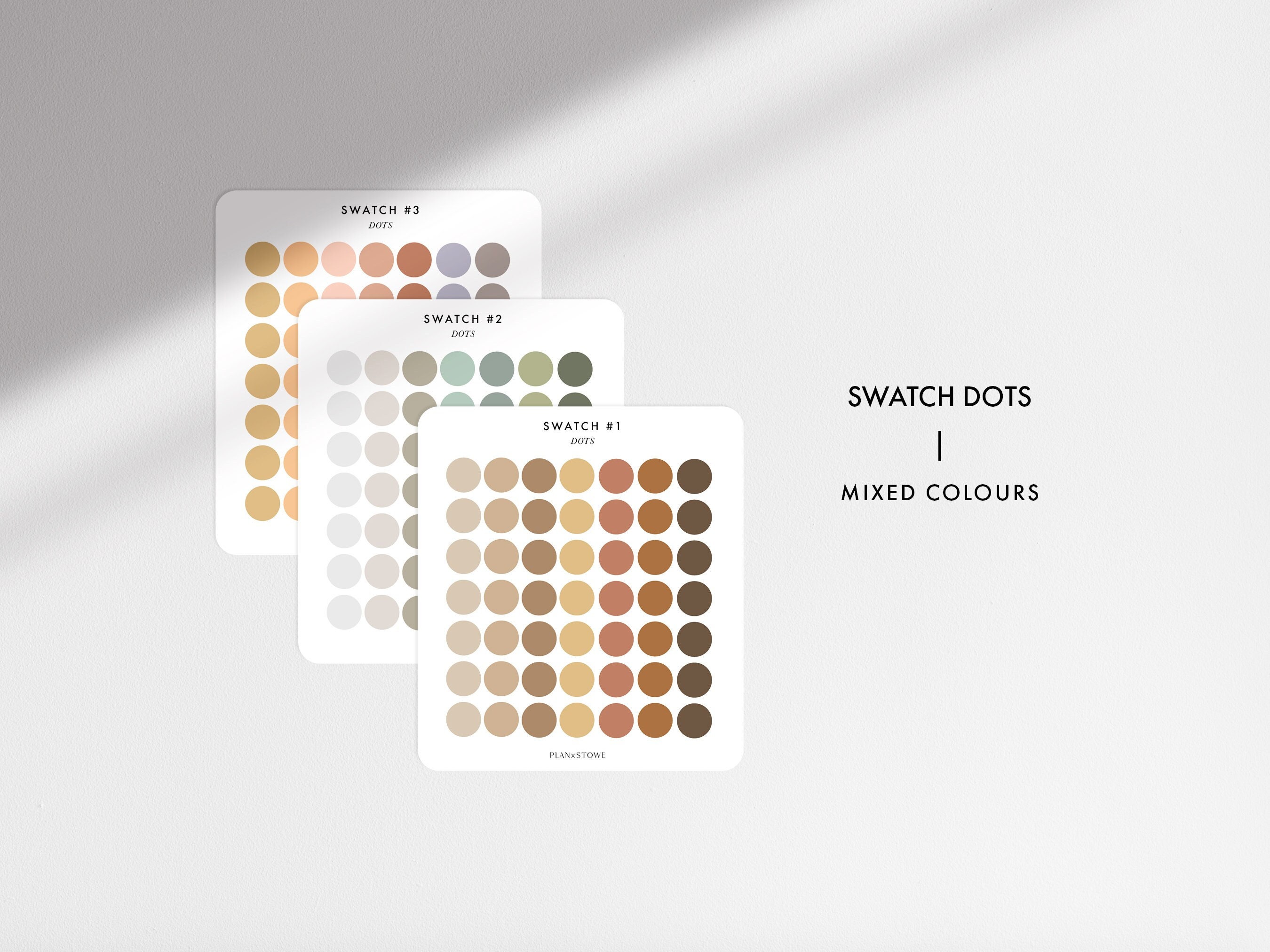 Transparent Stickers SWATCH DOTS Planner Stickers Dot - Etsy