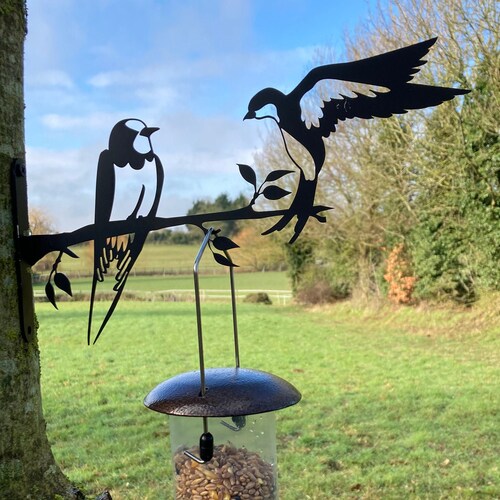 Magpie Metal Tree Art Metal Bird Garden Steel Rusty Silver | Etsy Australia