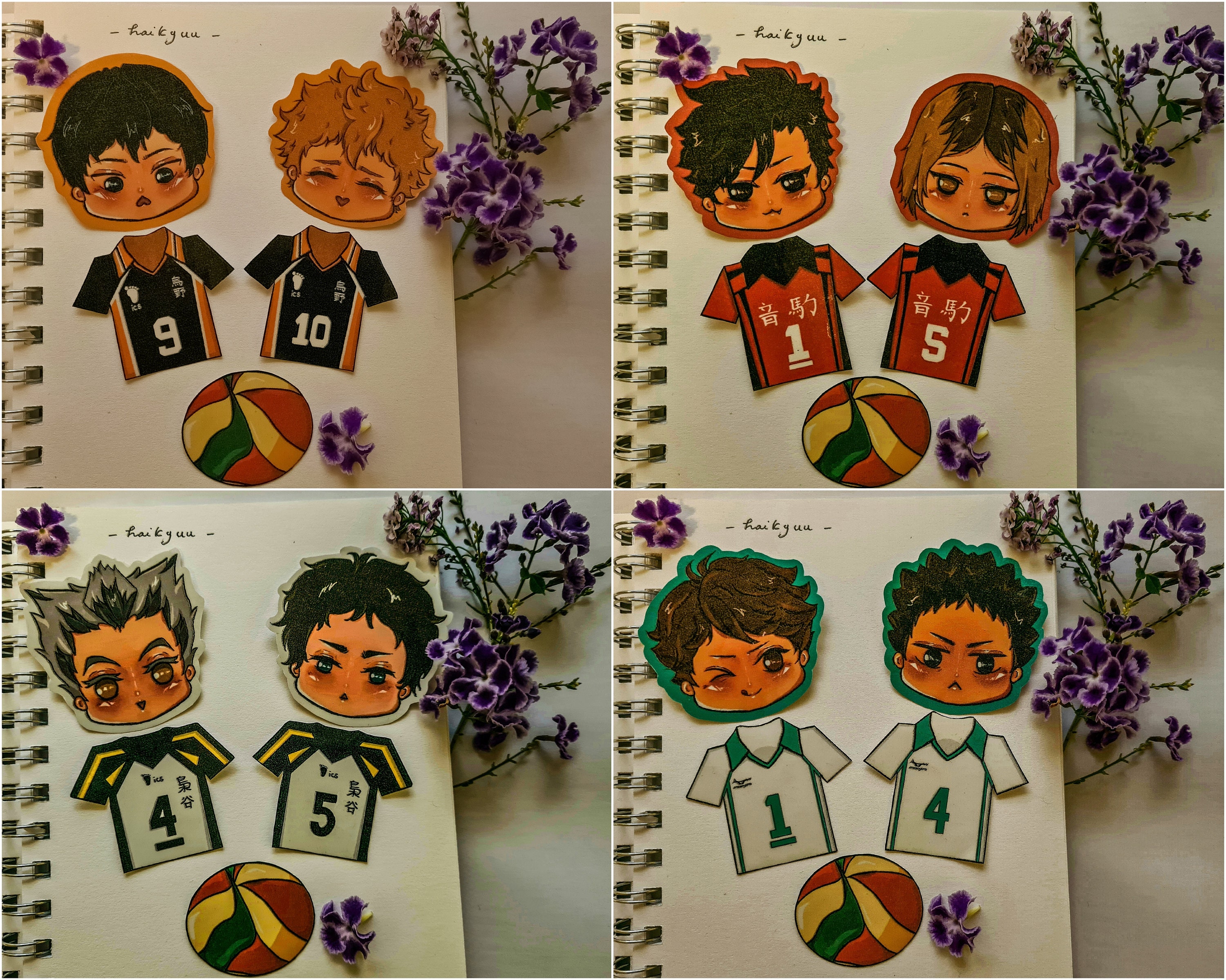 Haikyuu Pairs Waterproof Sticker Set 5 Pcs Karasuno Etsy