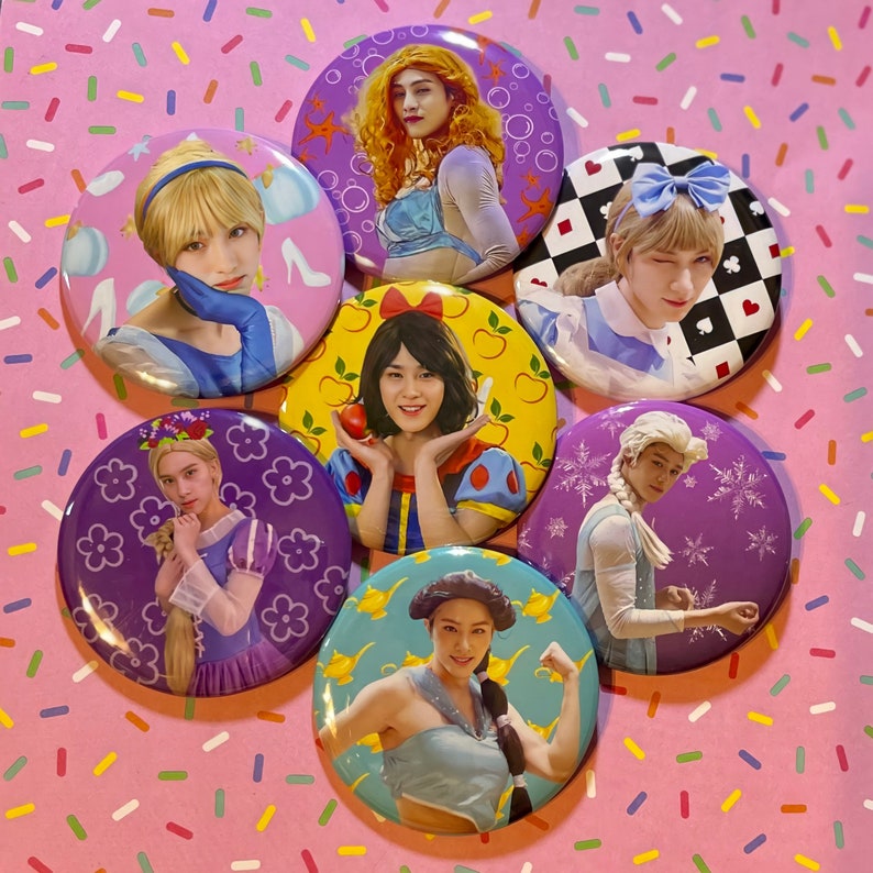Wayv Princess Party 2.25 Pinback Buttons - Etsy