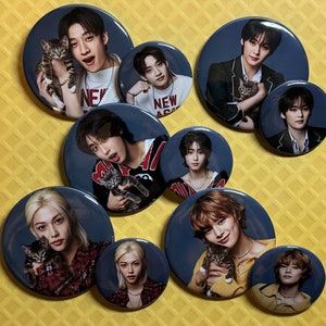 Kids and Cats! Stray Kids Pinback Button Sets - Etsy