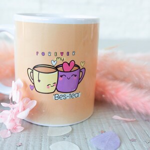 Hand Illustrated Mug, You’re My Bes-tea Coffee Mug | Best Friend Mug ...