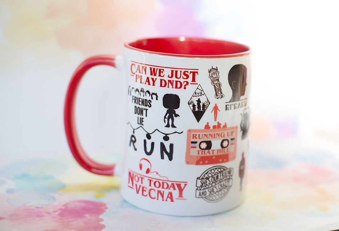 Stranger Things Mug Coffee Mug Doodled Mug Design Stranger Things Gift ...