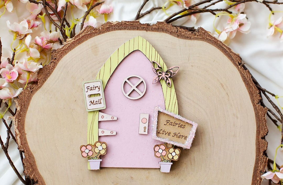 Magical Pastel Pink Fairy Door | Handpainted Fairy Door | Fairy Door ...