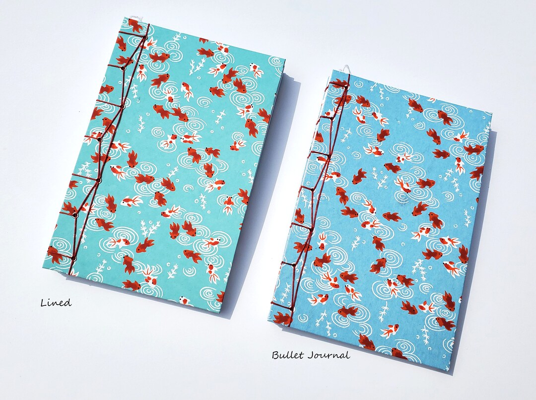 Japanese Koi Fish Handmade Journals - Lined and Bullet Journals - Etsy