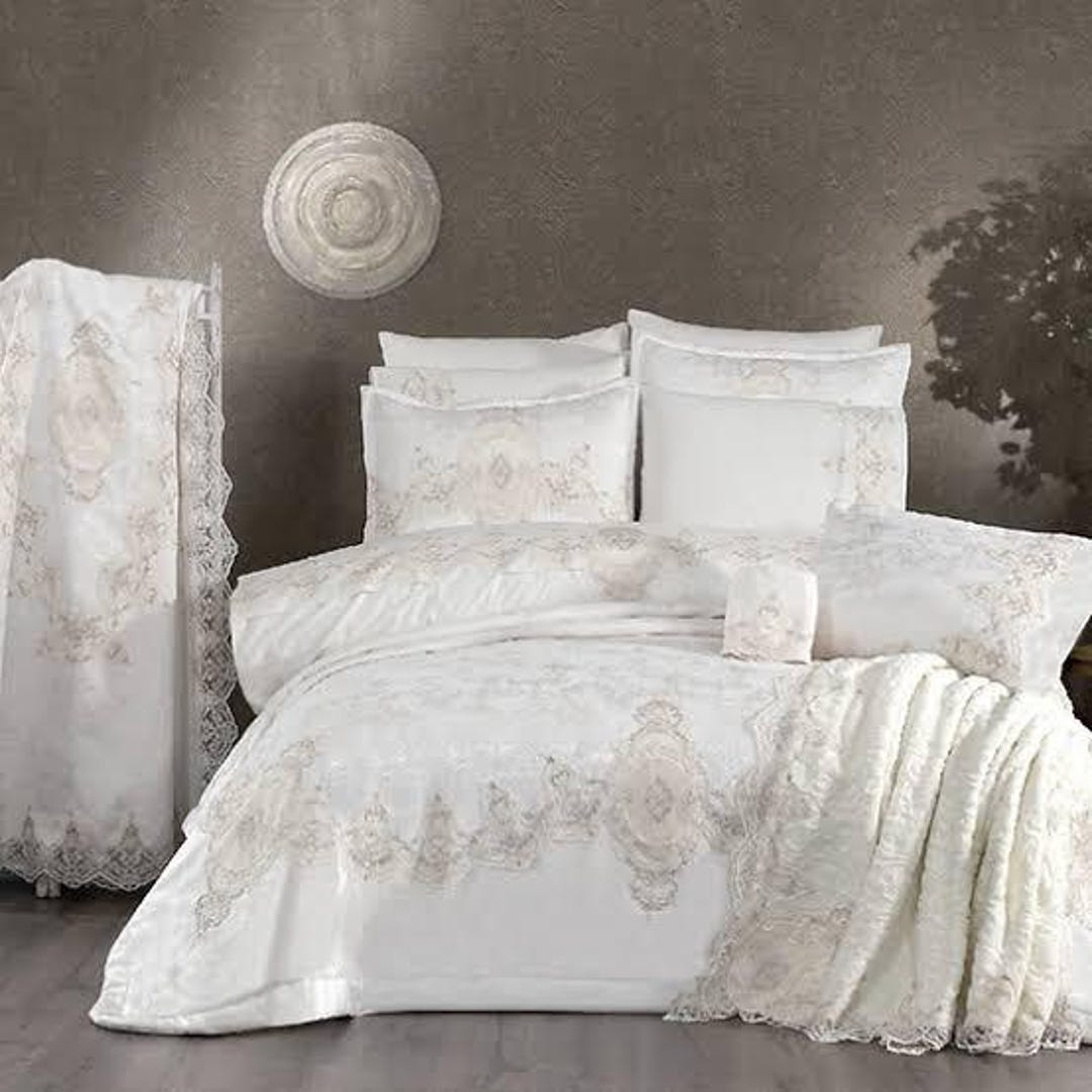 Queen Size Bedspread Bridal Bedding Set Bed Throw Christmas Decor ...