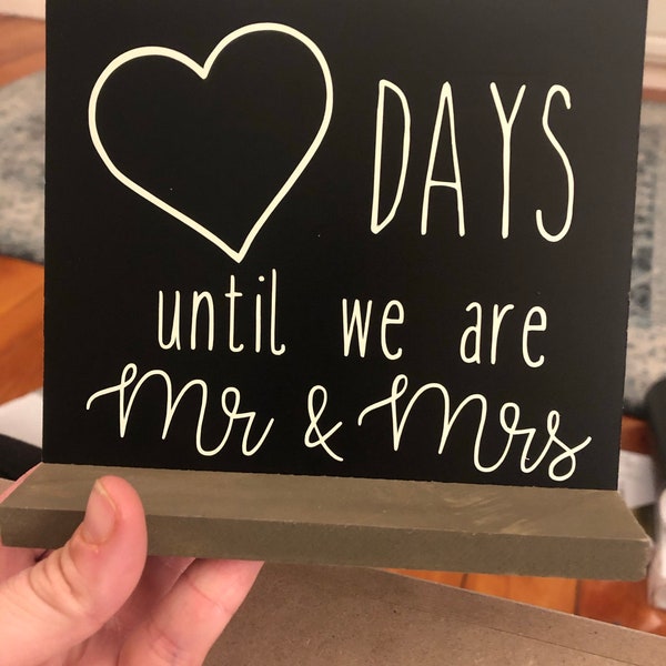 Wedding Countdown Sign - Etsy