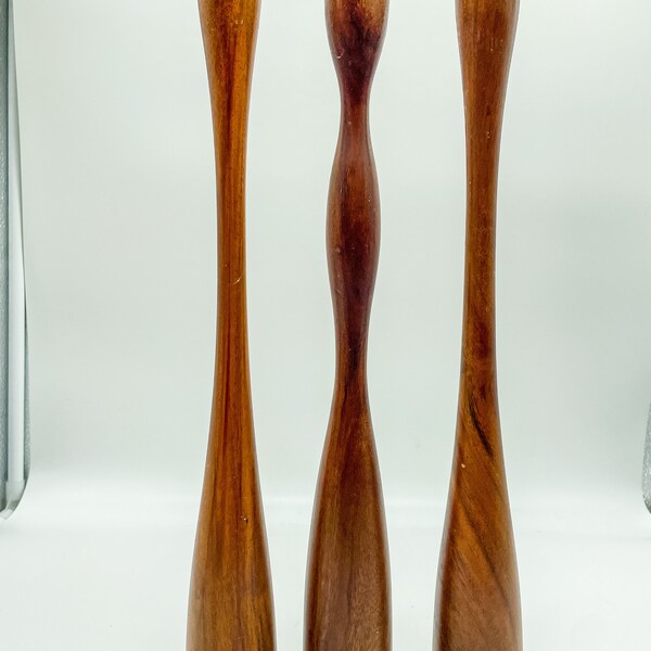 Teak Candlesticks - Etsy