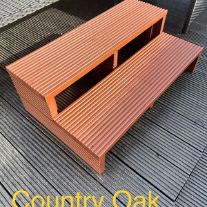 2 Tier / Rise Steps for Garden Decking / Hot Tub / Tanalised Wood / Spa ...