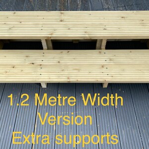 2 Tier / Rise Steps for Garden Decking / Hot Tub / Tanalised Wood / Spa ...