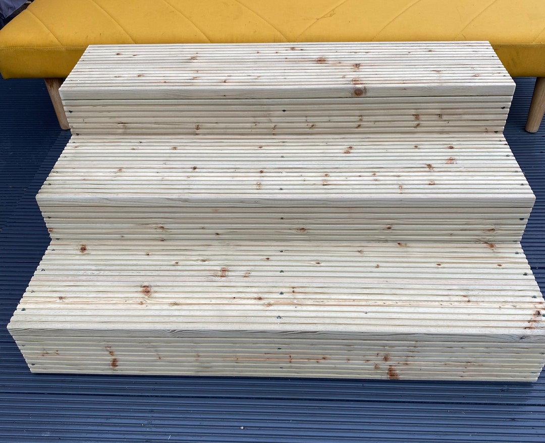3 Tier / Rise Hot Tub / Spa Garden Access Steps - Decking Boards ...