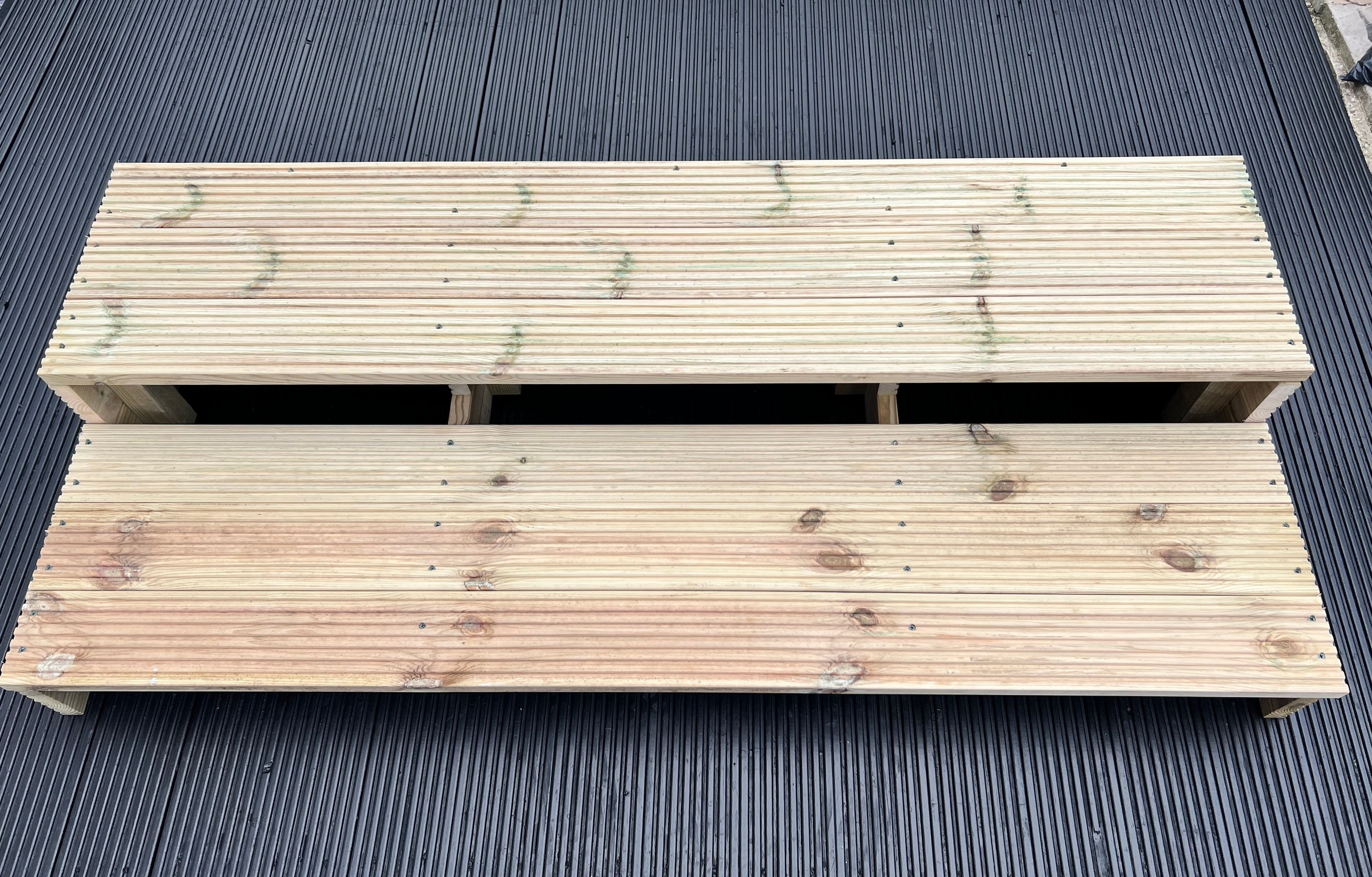 2 Tier Steps - Open Fronted - 36cm Depth per Step / Garden / Patio ...