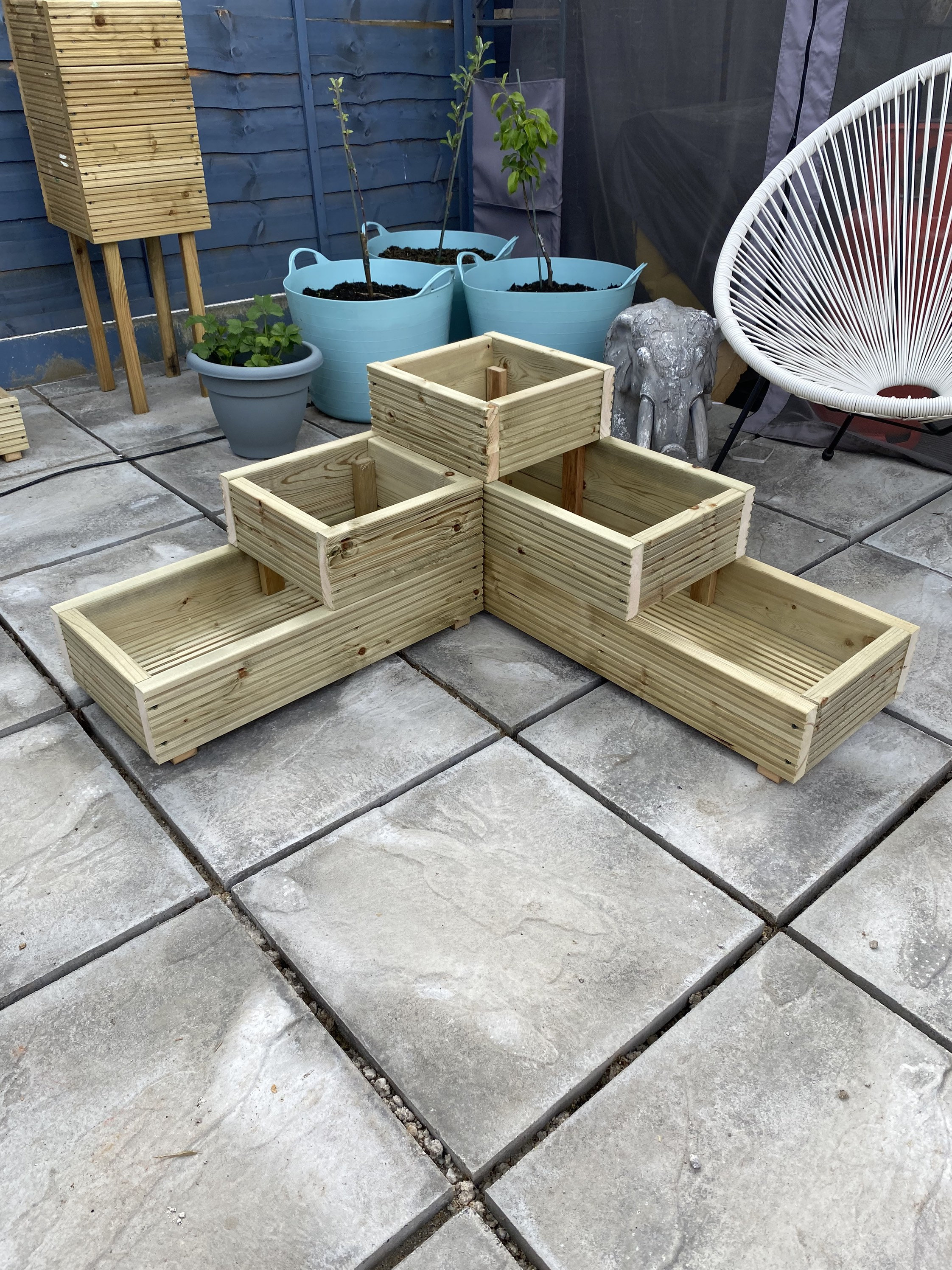 Corner Garden Planter Decking Boards Trough - Etsy UK