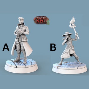 Dnd Male and Female Investigators NPC Unpainted Miniature - Etsy