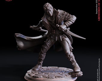 Dnd Male Human Street Rogue Assassin Unpainted Miniature - Etsy