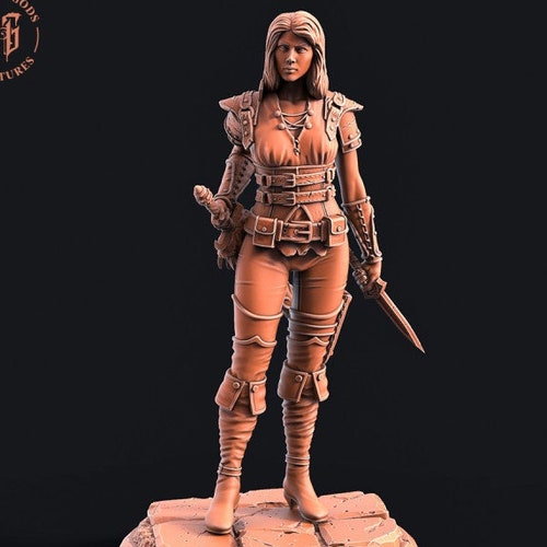 Dnd Female Ranger Rogue Fighter Unpainted Miniature - Etsy
