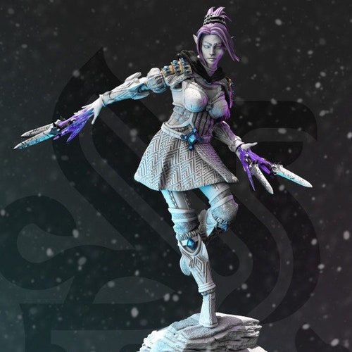 Dnd Female Elf Cleric Unpainted Miniature - Etsy