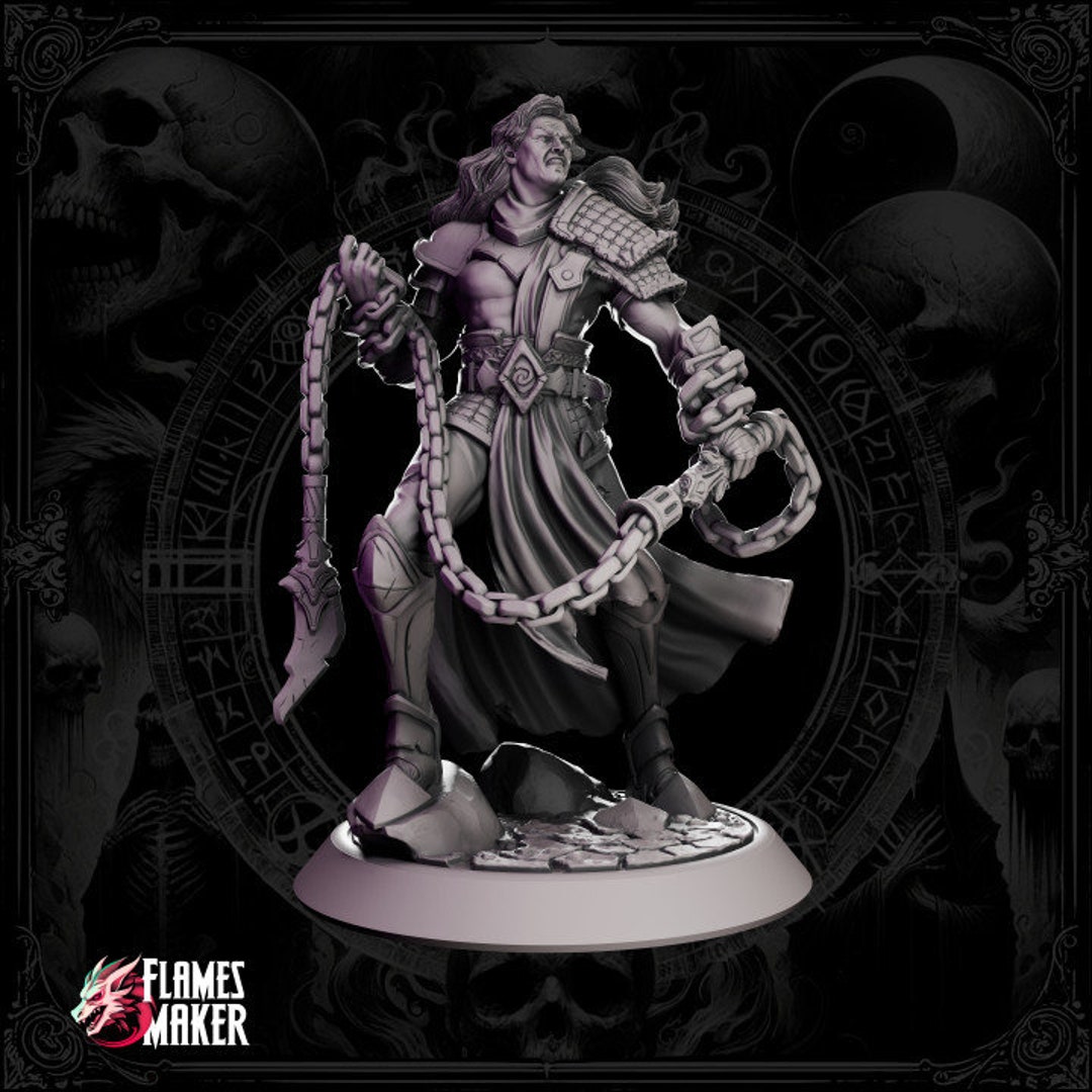 Dnd Pathfinder TTRPG Human Male Barbarian Fighter Monk Warlock ...