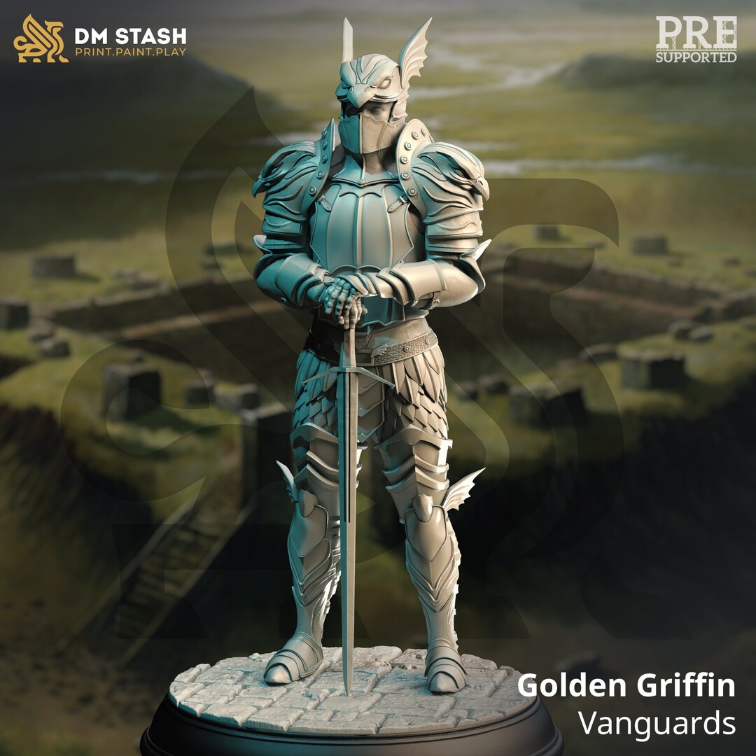Dnd Golden Griffin Vanguard Male Human Knight/paladin/guard Unpainted ...