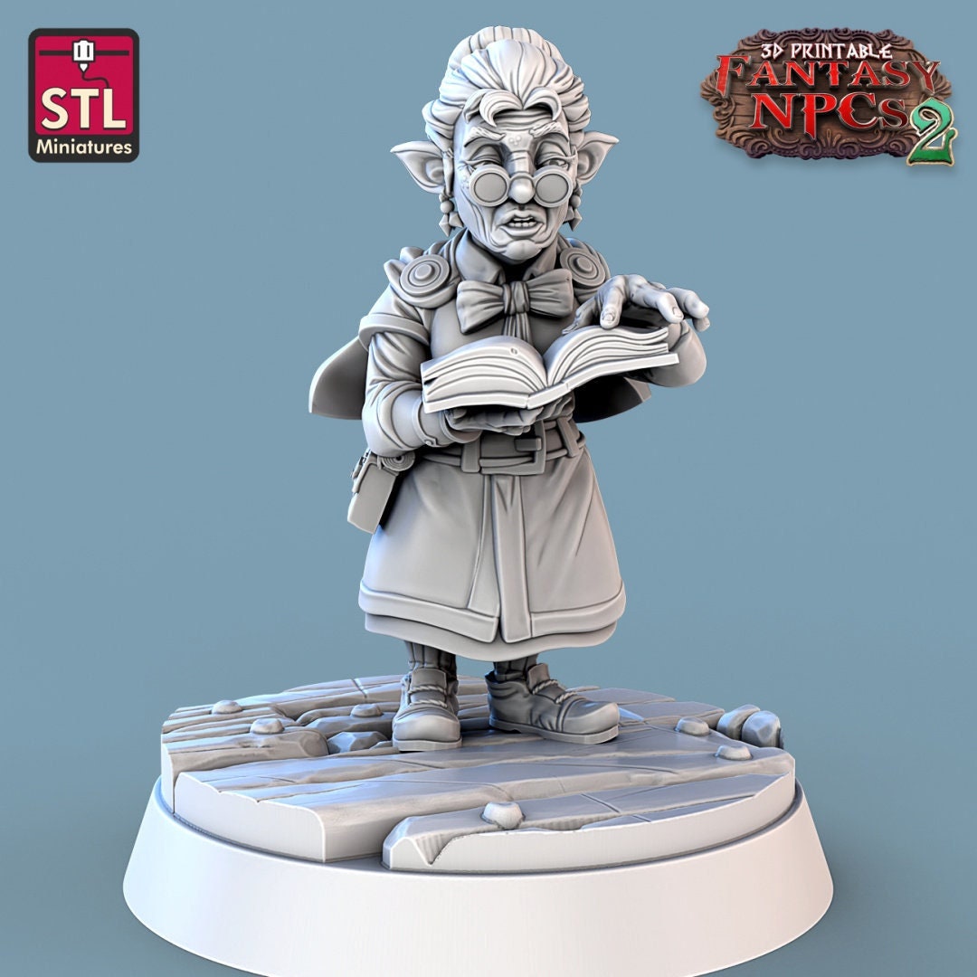 Dnd Gnome Teacher/professor NPC Unpainted Miniature - Etsy
