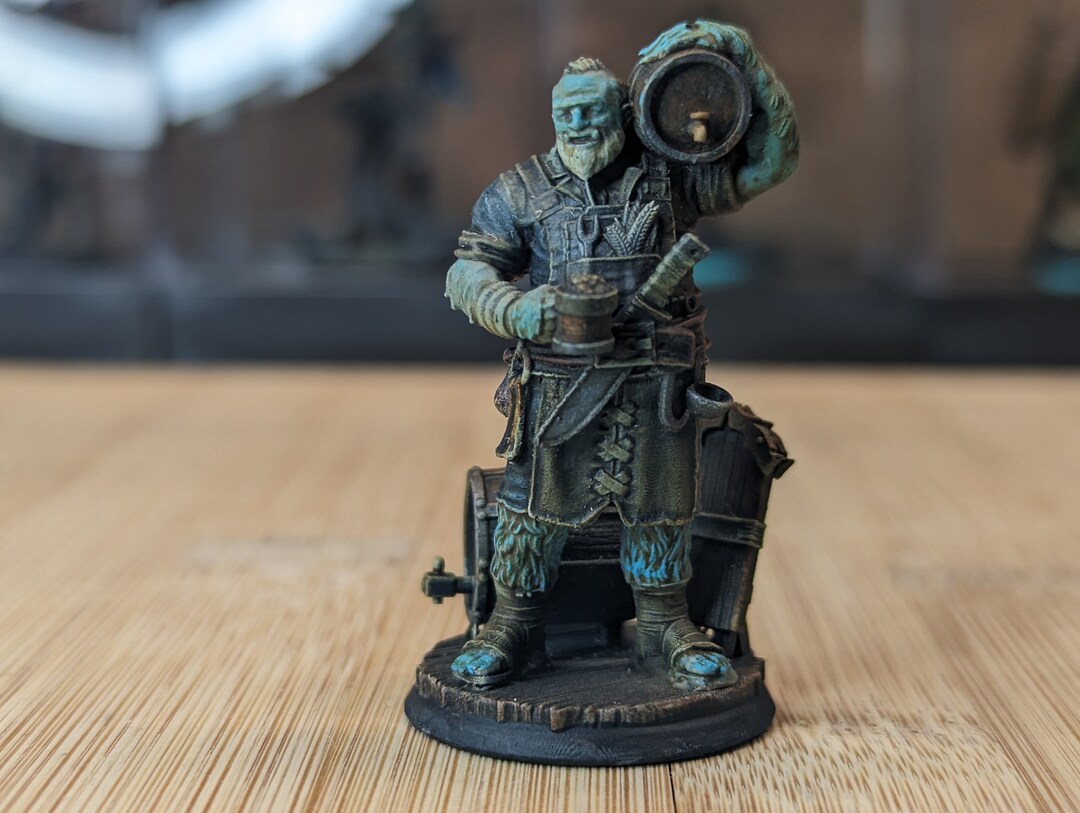 Dnd Half-yeti Innkeeper Barkeep Bartender NPC Painted Miniature - Etsy