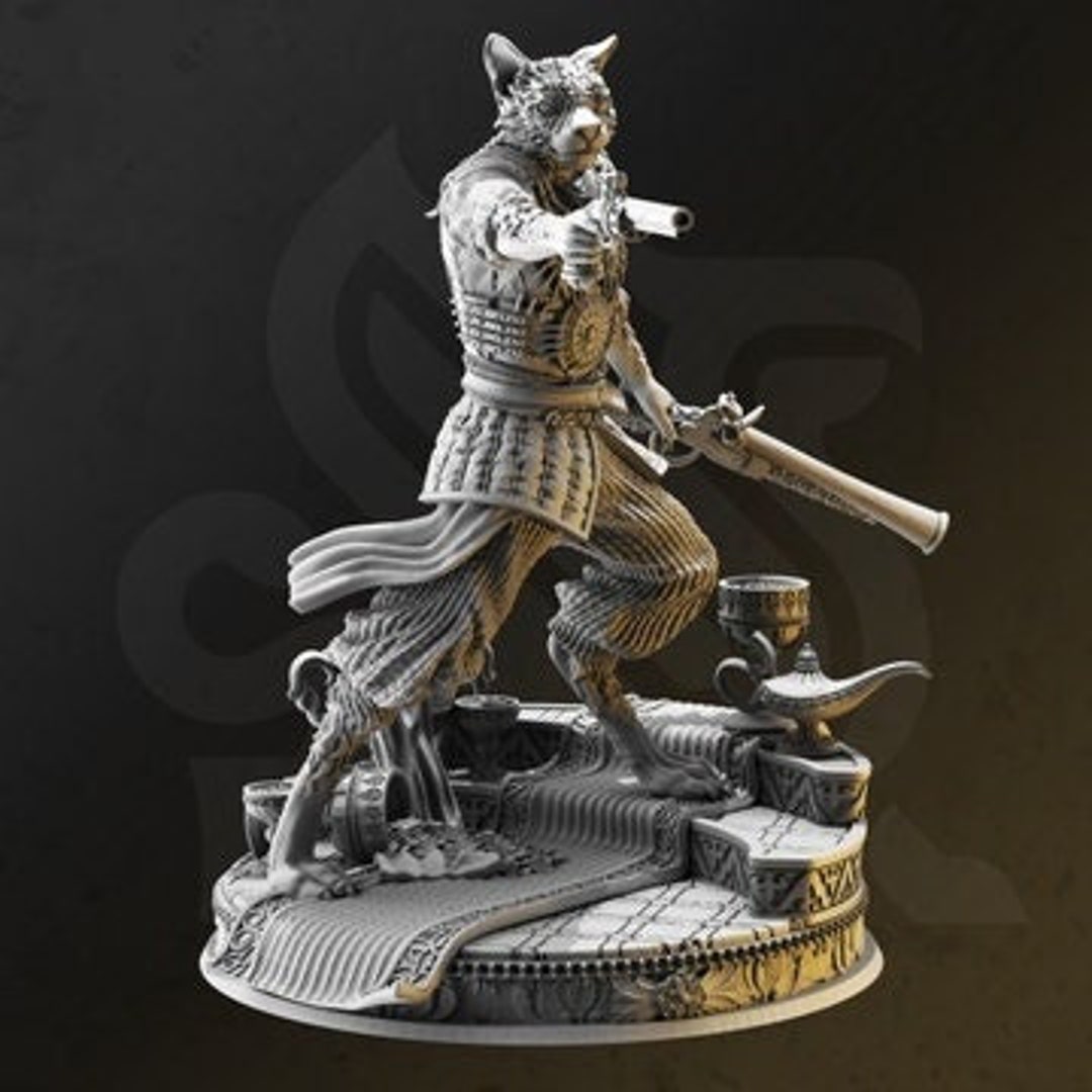 Buy Dnd Tabaxi Gunslinger Unpainted Miniature Online in India - Etsy