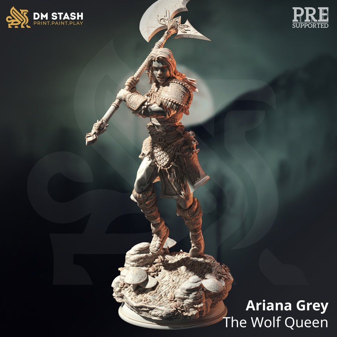 Dnd Female Shapeshifter - Fighter - Werewolf Unpainted Miniature - Etsy