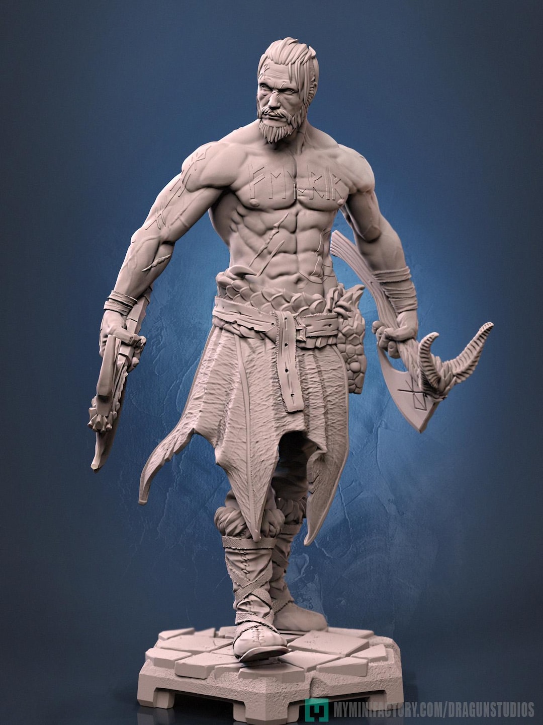 Dnd - TTRPG - Pathfinder Hero - Ulfr Male Human Barbarian | Fighter ...