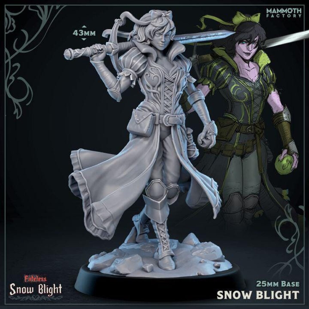 Dnd | Pathfinder | TTRPG Snow Blight Female Human Fighter | Ranger ...
